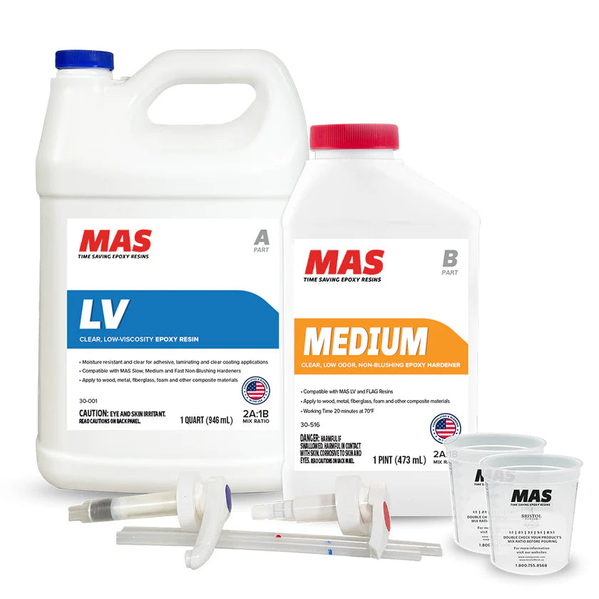 2:1 Premium Non-Blushing Marine Epoxy Kits Medium Hardener 1.5 Gallon ...